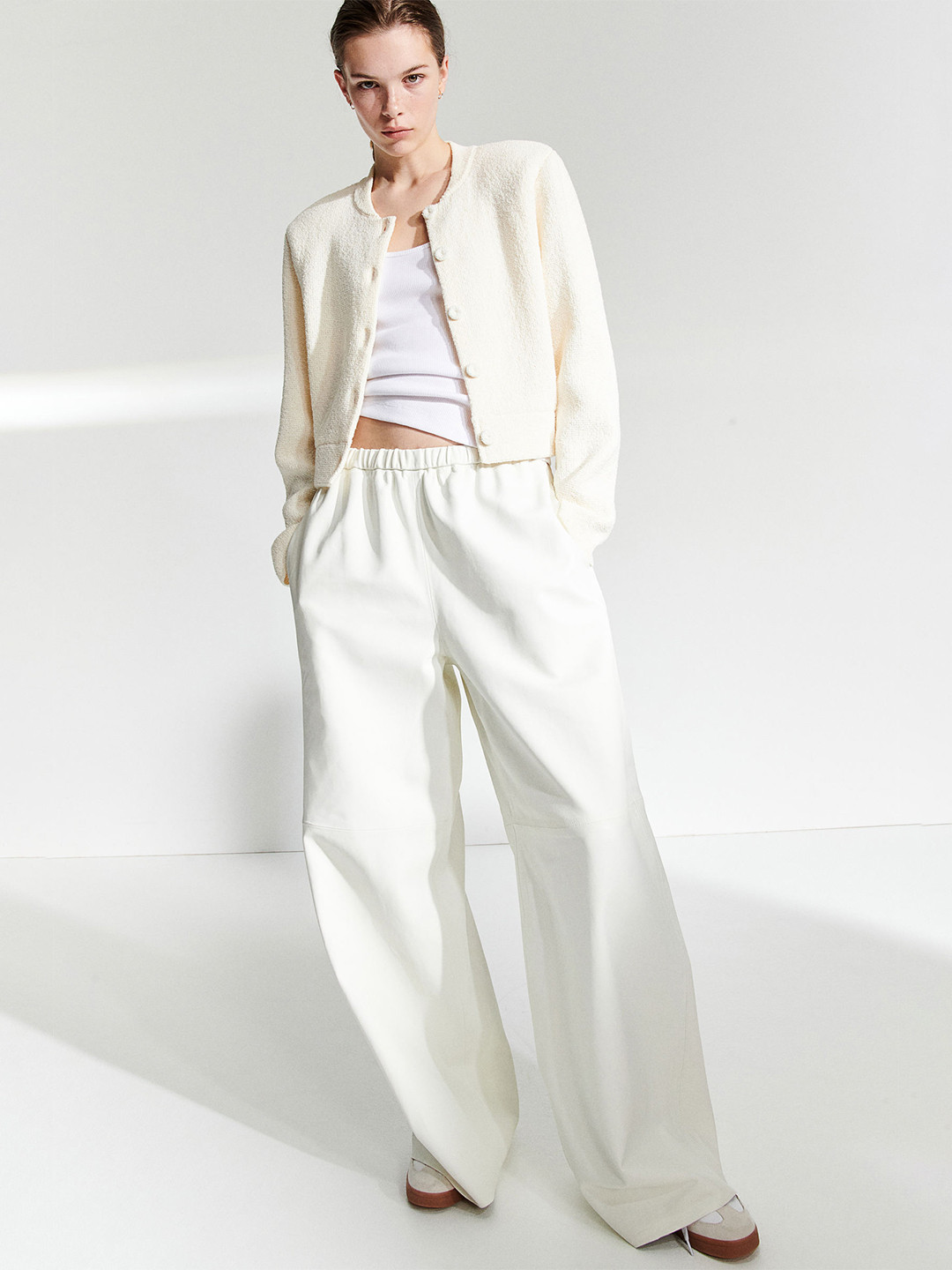 Buy H&M Knitted Shoulder Pad Jacket - Sweaters for Women 26833244 | Myntra