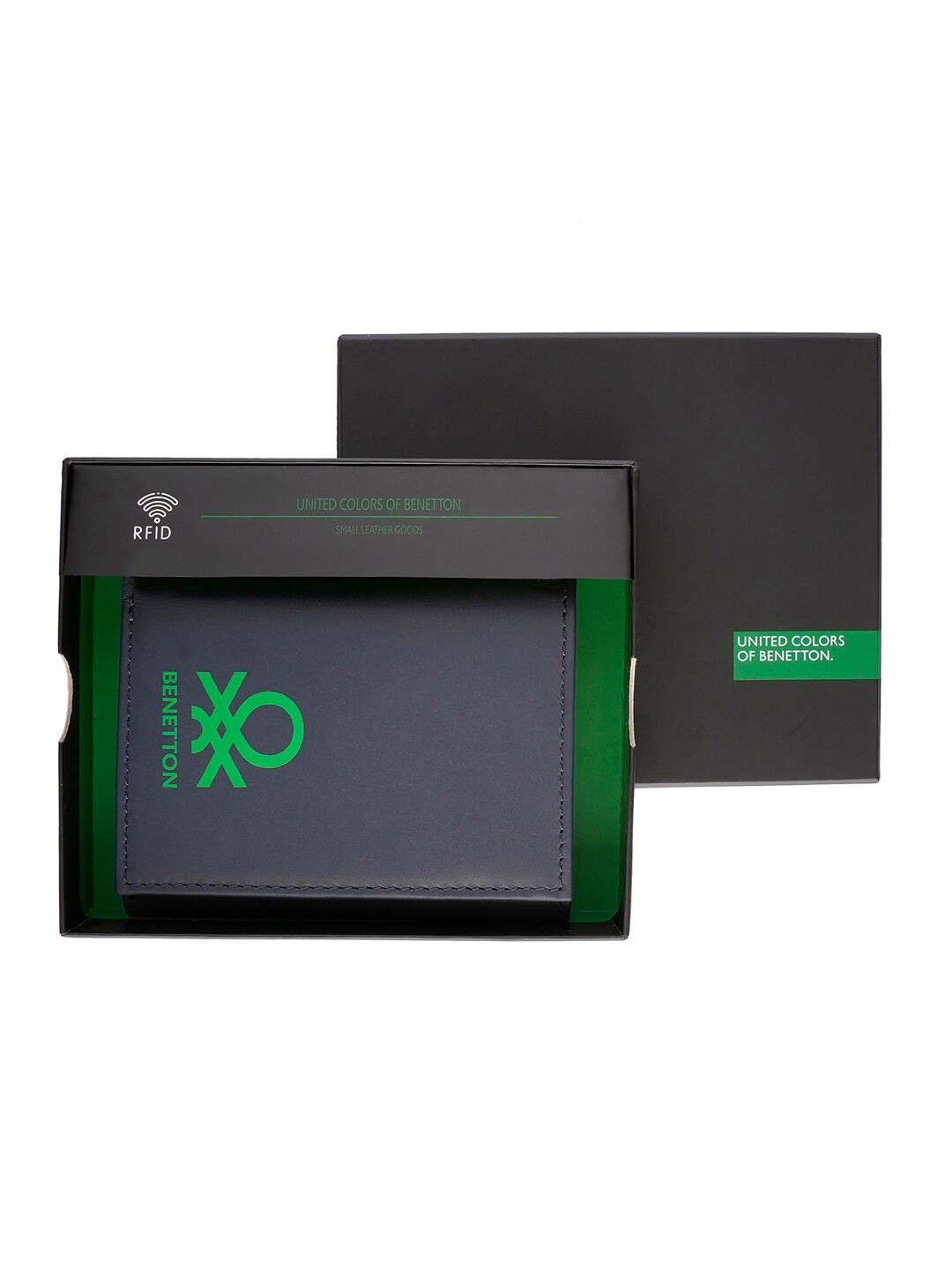 Buy United Colors Of Benetton Brand Logo Printed Leather Three Fold ...
