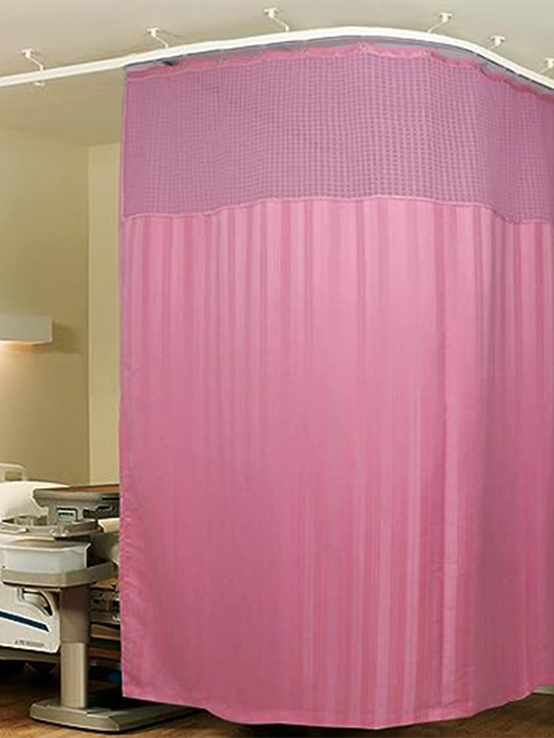 Buy Lushomes Pink Geometric Partition Hospital Curtain - Curtains And ...