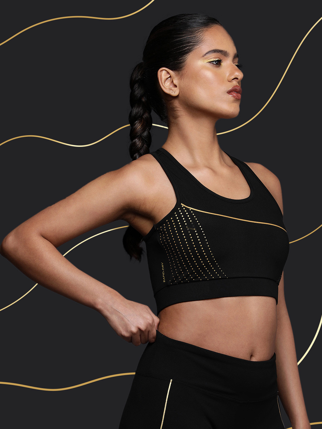 Buy HRX By Hrithik Roshan Active Goddess Collection Training Bra HRX_SS24_W_BA_KT580_A - Bra for ...