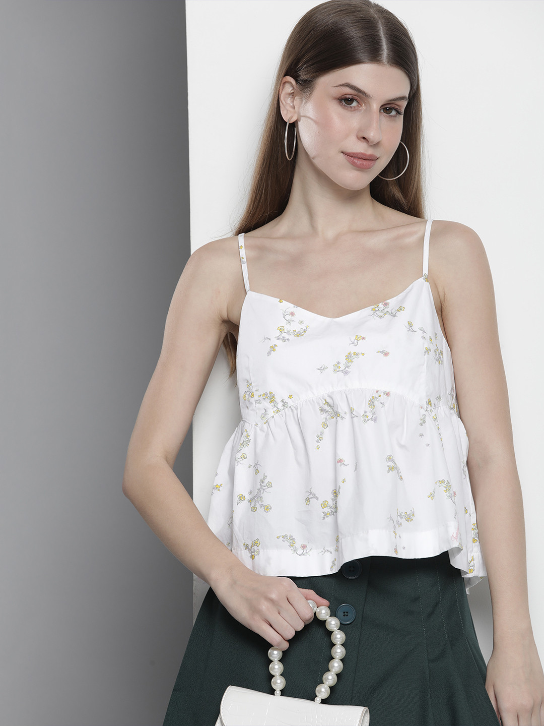 Buy Tommy Hilfiger Pure Cotton Floral Printed A Line Top - Tops for ...