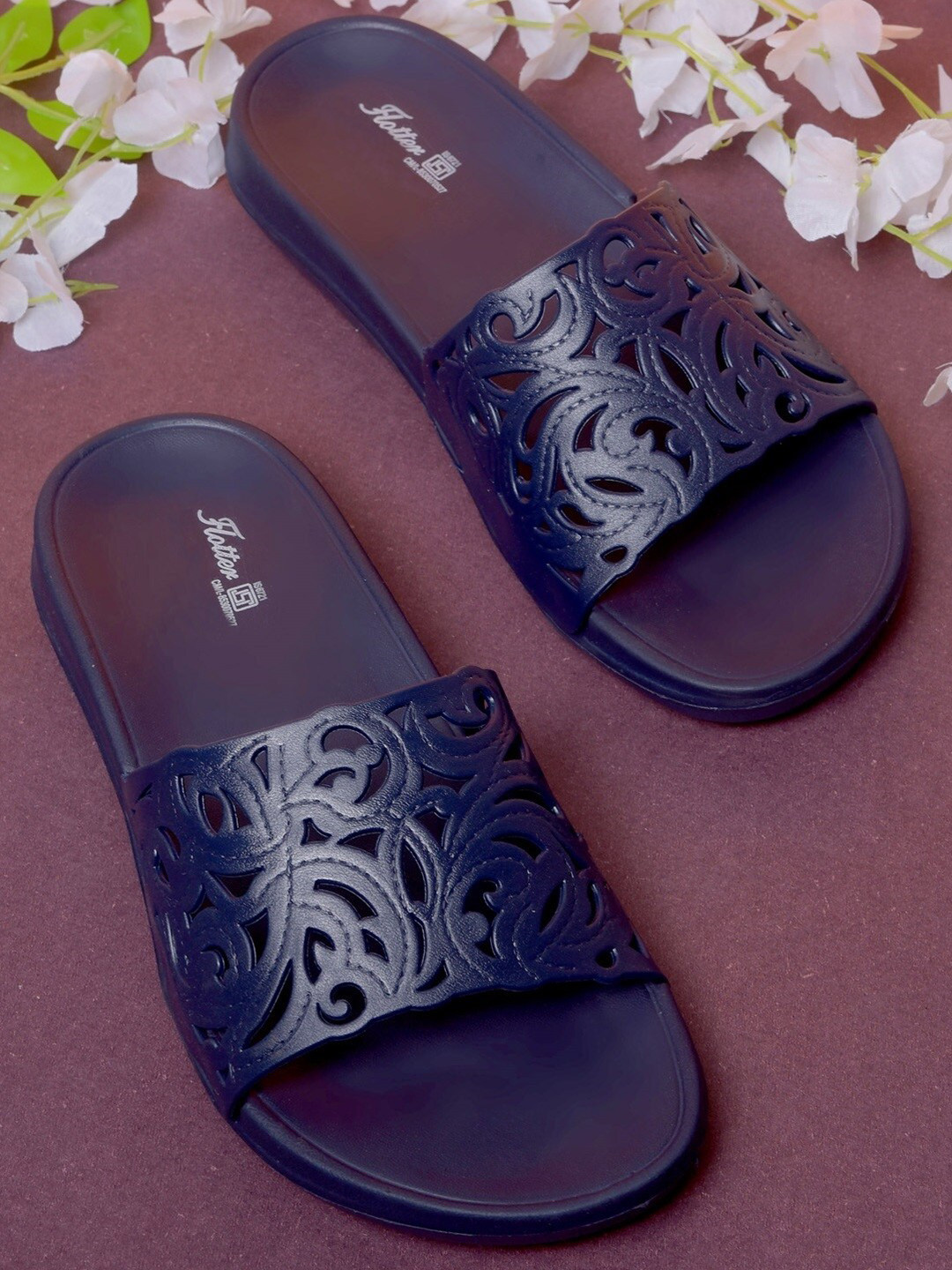 Buy Action EVA Flotter Women Laser Cut Sliders - Flip Flops for Women ...