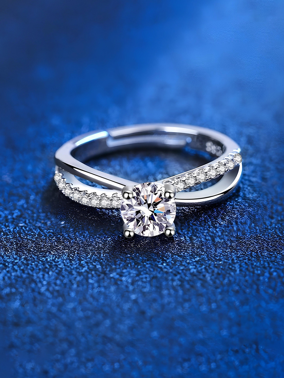 Buy KARISHMA KREATIONS Silver Plated Cubic Zirconia Studded Adjustable ...