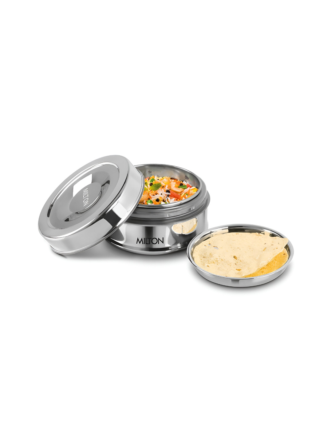 Buy Milton Stainless Steel Snack Tiffin Box 480 ML - Lunch Box for ...