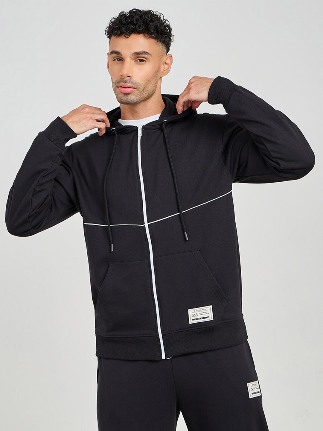 Buy Styli Cotton Side Panel Details Cotton Sports Tracksuit ...