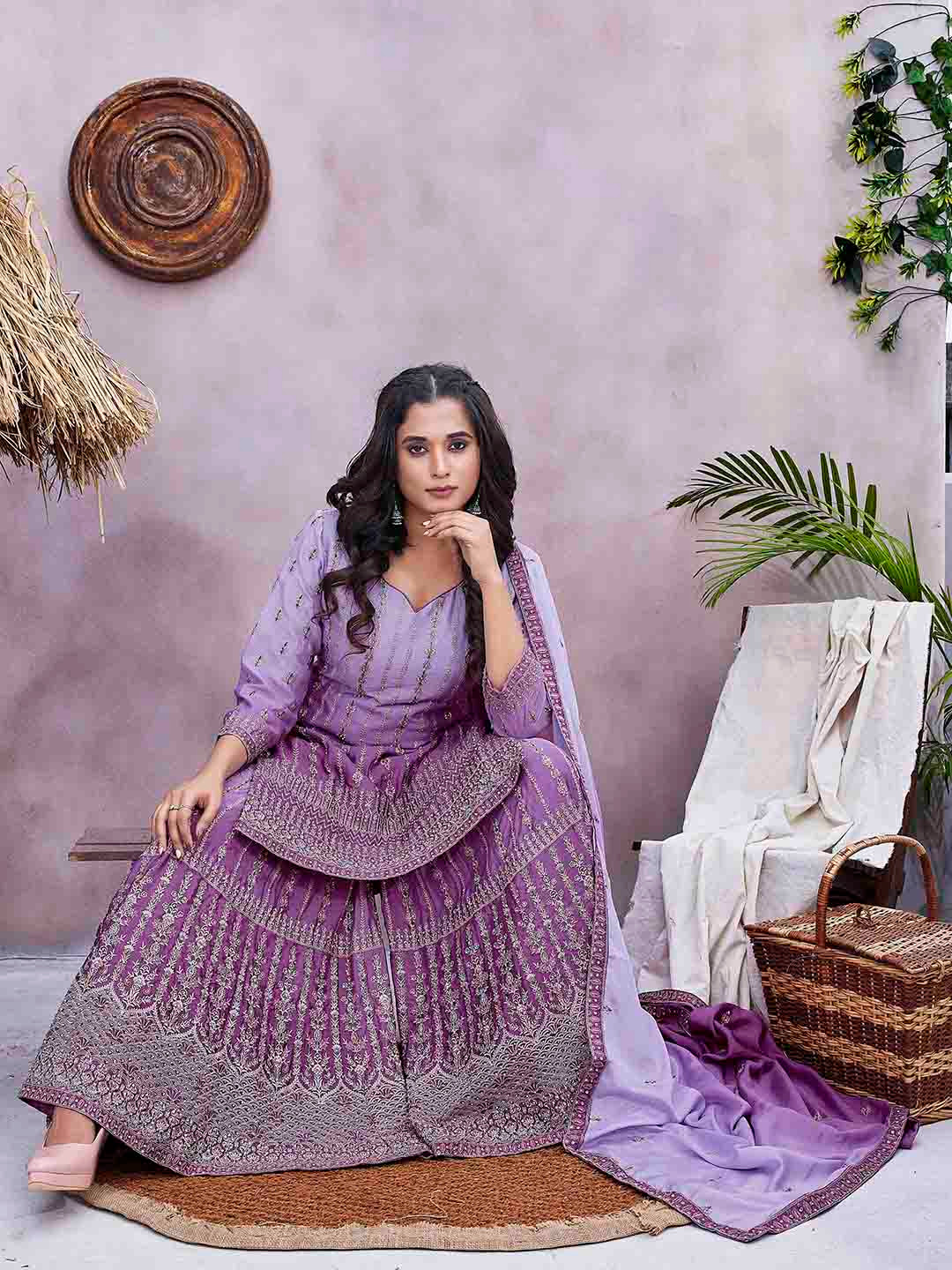 Buy Ariya Prints Ethnic Motifs Embroidered Pure Silk Pathani Kurta With ...