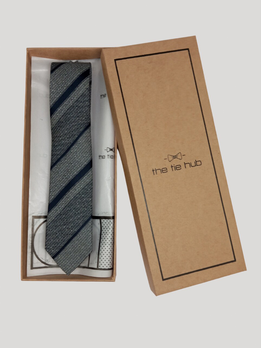 Buy The Tie Hub Men Striped Silk Broad Tie - Ties for Men 26879480 | Myntra