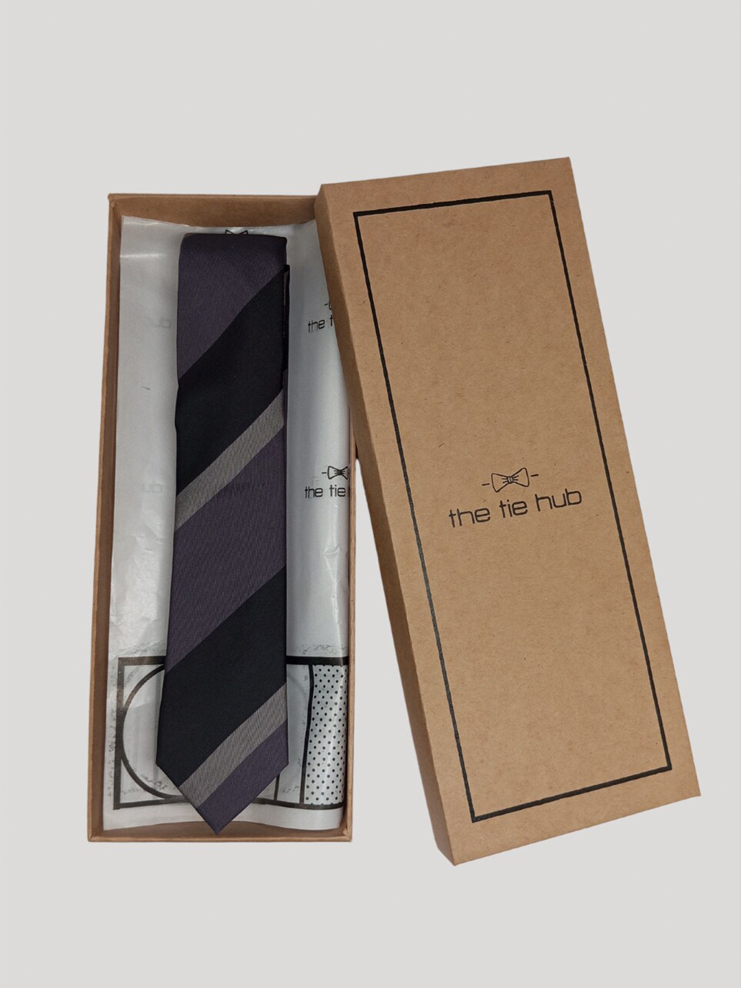 Buy The Tie Hub Striped Silk Broad Tie - Ties for Men 26879598 | Myntra