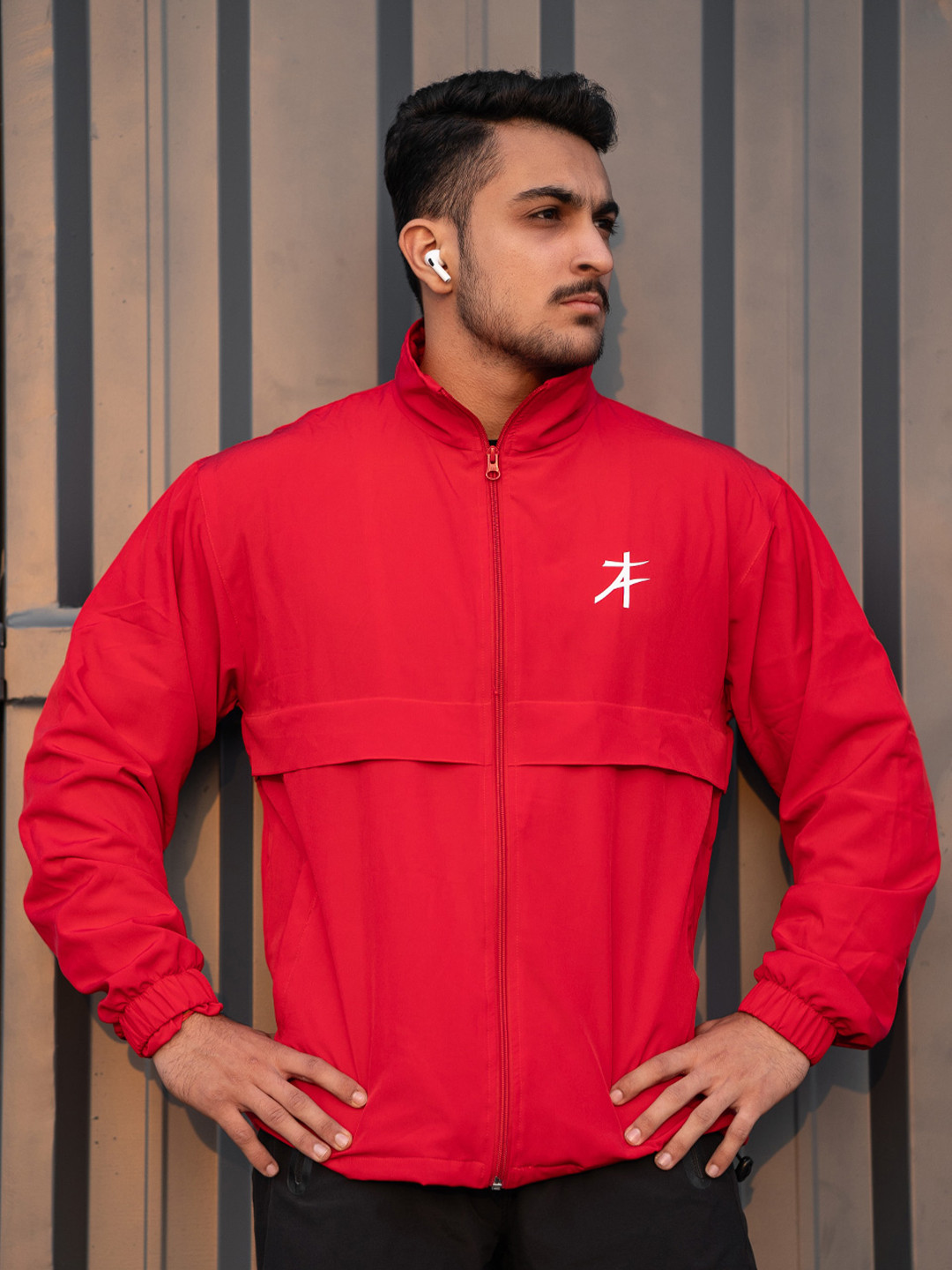 Buy Athflex Mock Collar Long Sleeves Windcheater Sporty Jacket ...