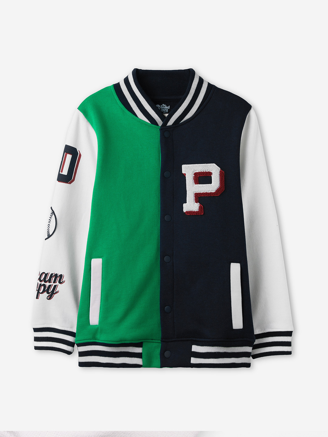 Buy The Souled Store Boys Green & Navy Blue Snoopy Printed Lightweight ...