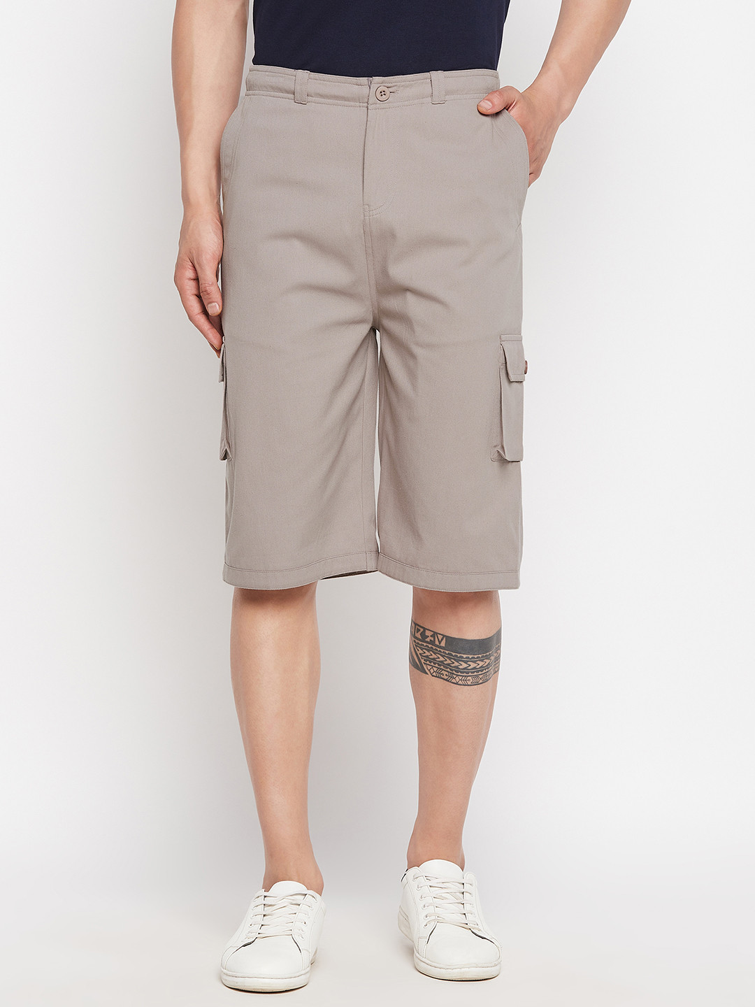 Buy Hypernation Men High Rise Pure Cotton Cargo Shorts - Shorts for Men ...