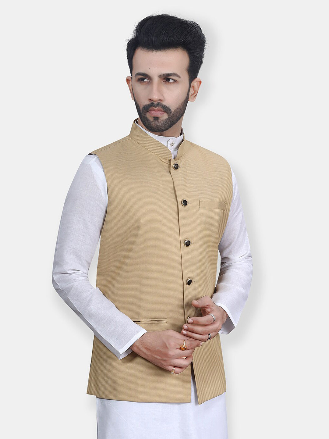 Buy Avaeta Mandarin Collar Nehru Jacket - Nehru Jackets for Men ...
