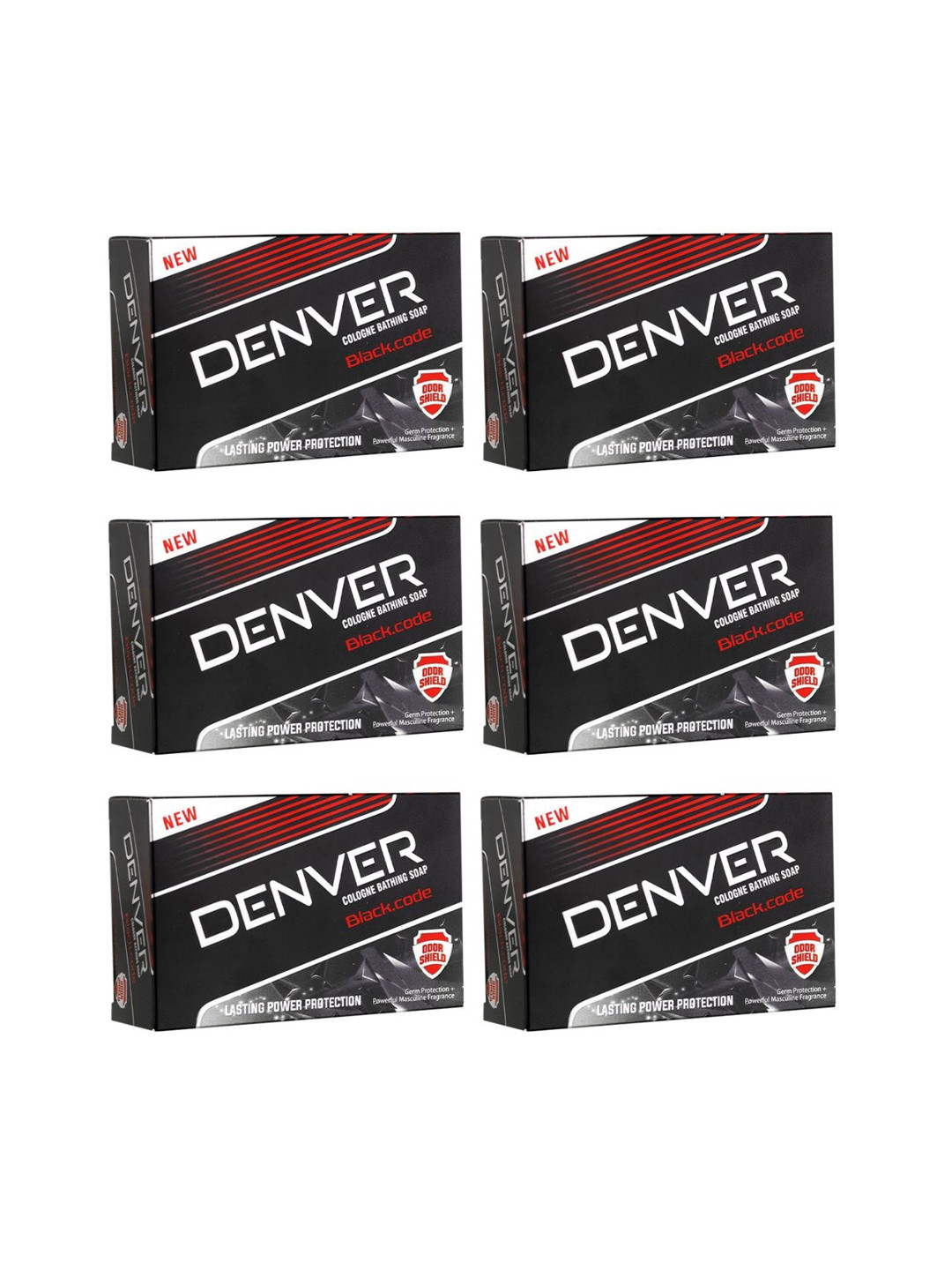 Buy Denver Set Of 6 Black.code Cologne Bathing Soap 125g Each - Soap ...