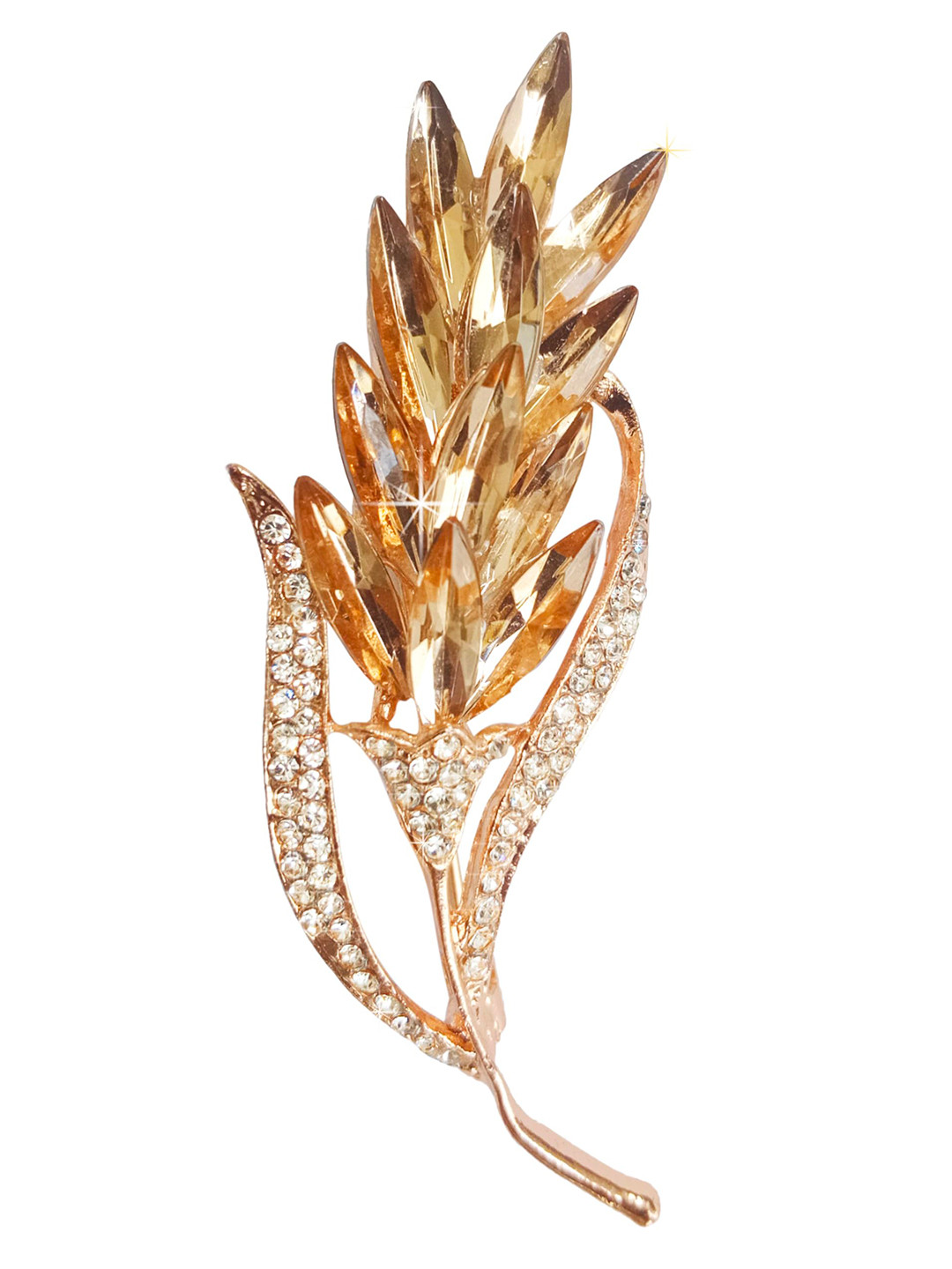 Buy SYGA Stone Studded Flower Shape Statement Brooch - Brooch for Women ...