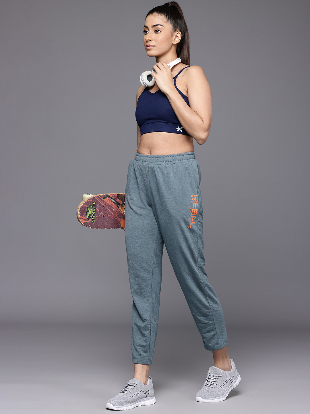 Buy HRX By Hrithik Roshan Women Lifestyle Cropped Track Pants - Track ...