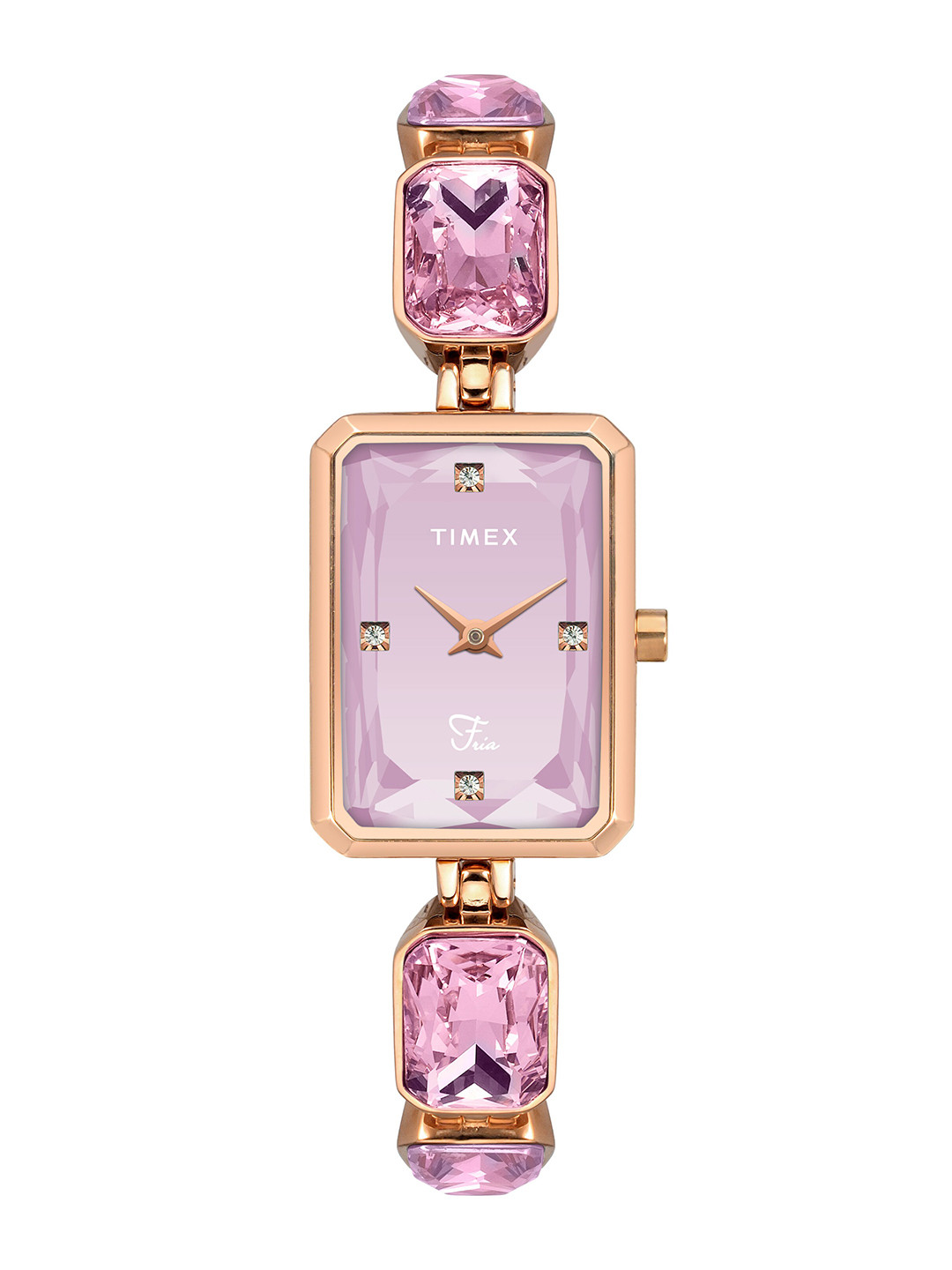 Buy Timex Women Rectangular Brass Dial Bracelet Style Straps Analogue ...