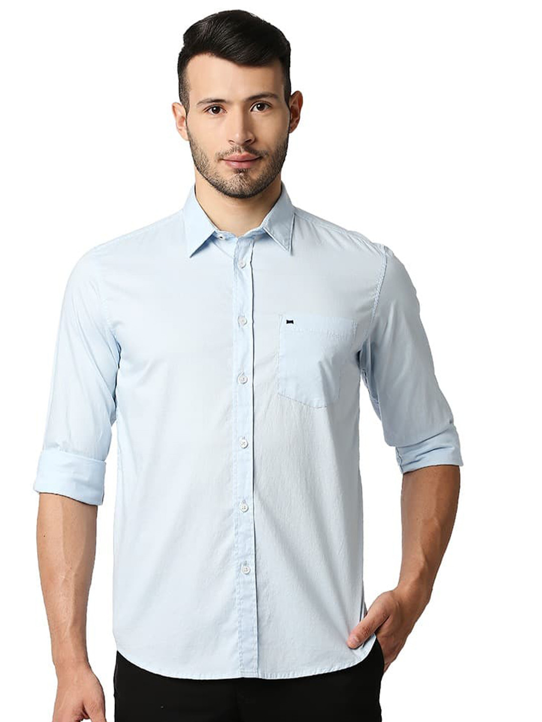 Buy Basics Slim Fit Cotton Casual Shirt - Shirts for Men 26905258 | Myntra