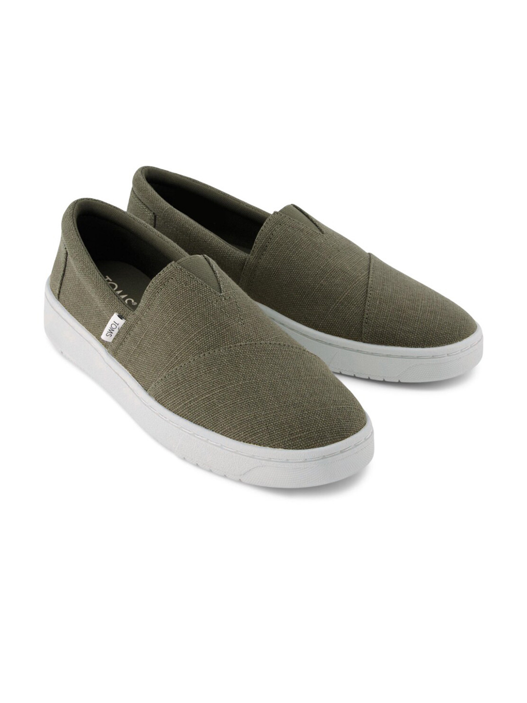 Buy TOMS Men Comfort Insole Contrast Sole Canvas Slip On Sneakers ...