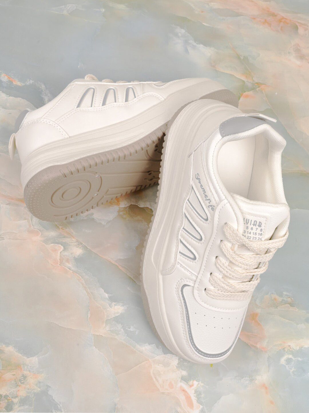 Buy Jove Women Perforations Lightweight Lace Up Sneakers - Casual Shoes ...