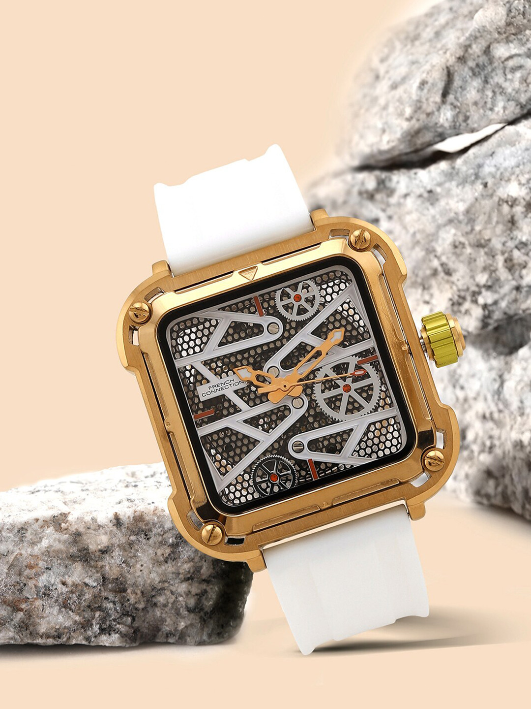 Buy French Connection Men Square Shape Embellished Analogue Watch FCA07 ...