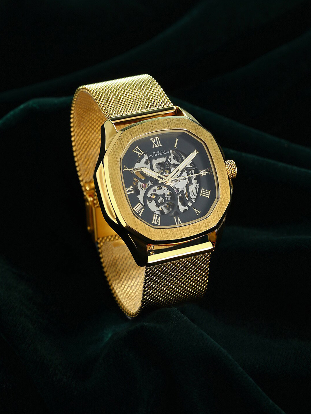 Buy French Connection Men Stainless Steel Bracelet Style Straps ...