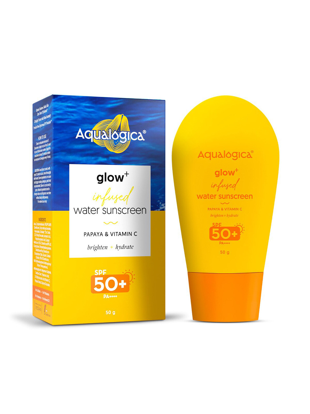 Buy Aqualogica Glow+ Infused Water Sunscreen SPF 50+ PA++++ 50g - Face ...