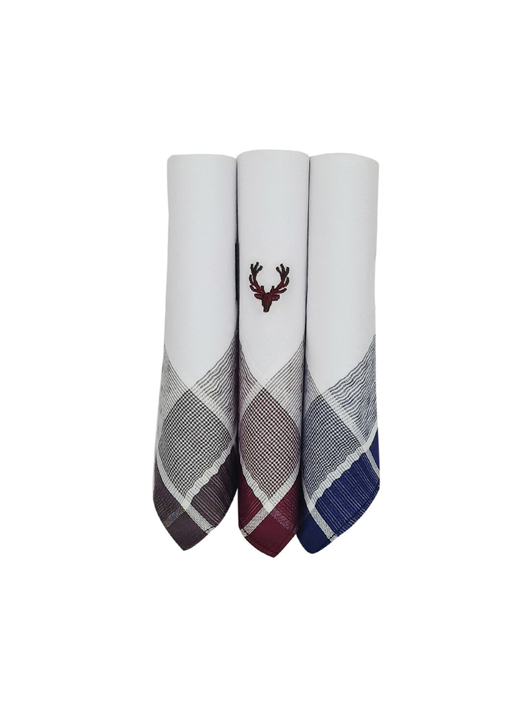 Buy Allen Solly Men Pack Of 3 Bordered Cotton Handkerchiefs ...