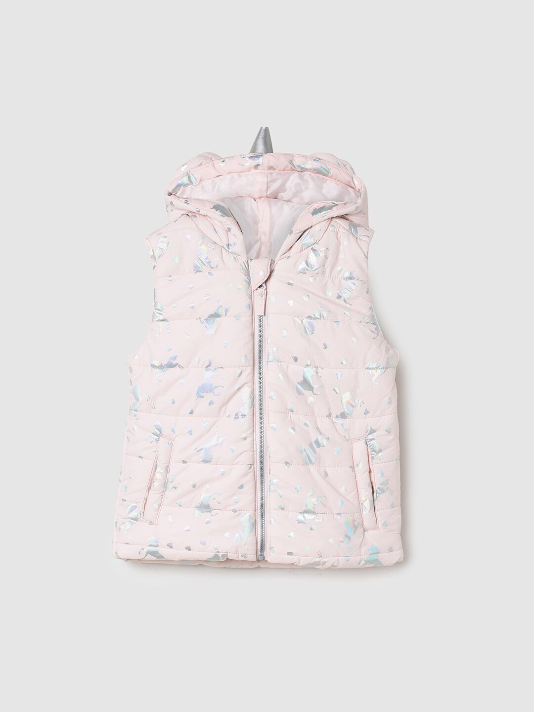 Buy Max Infants Girls Graphic Printed Hooded Padded Jacket - Jackets ...