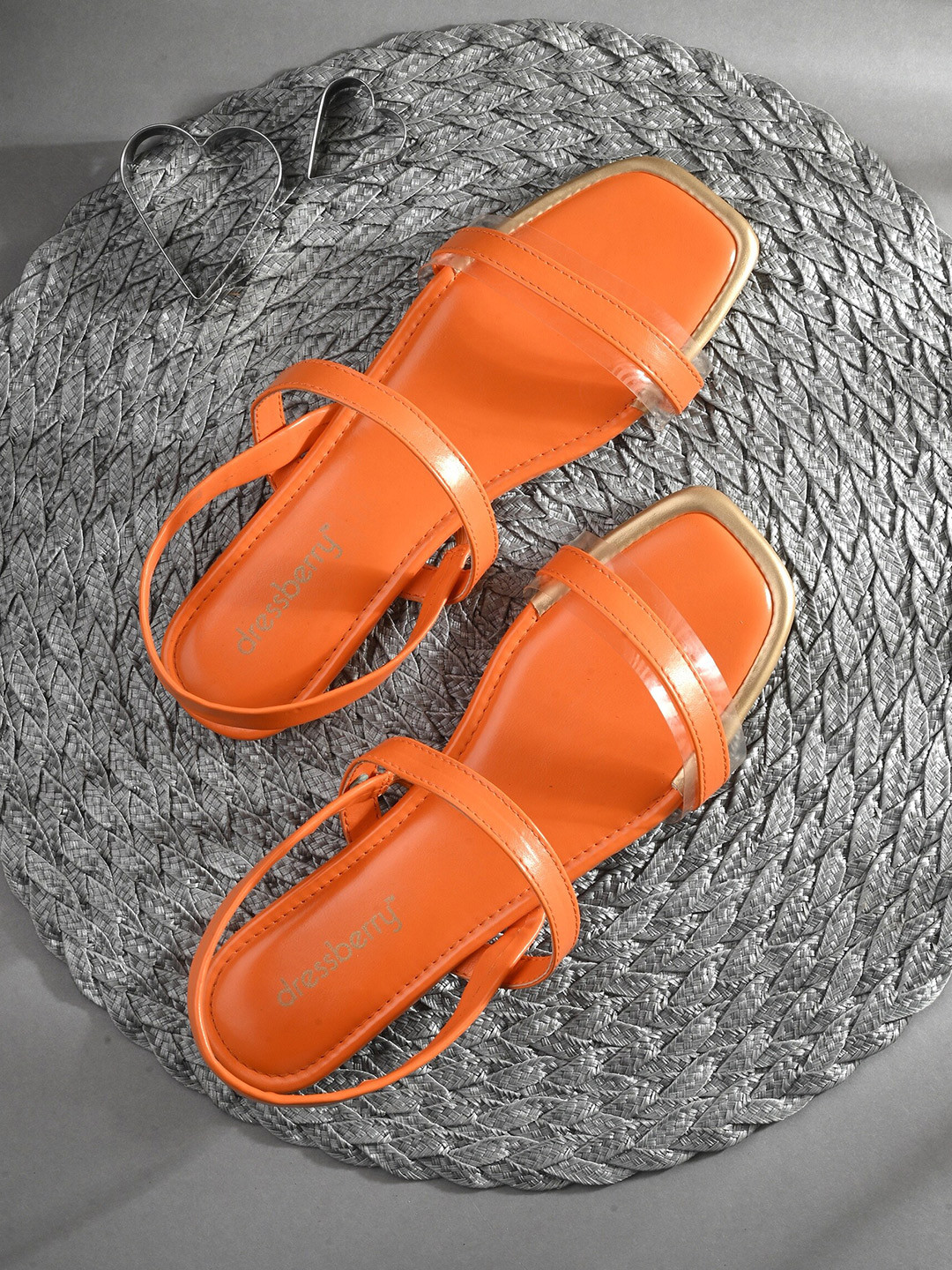 Buy DressBerry Orange Coloured Open Toe Flats - Flats for Women ...