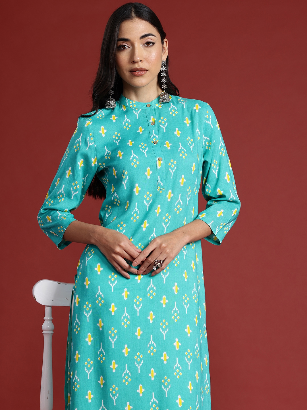 Buy Anouk Ethnic Motifs Printed Indie Prints Kurta Kurtas For Women