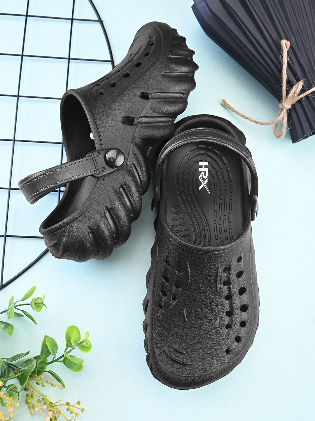 Buy HRX By Hrithik Roshan Men Self Design Clogs - Flip Flops for Men ...