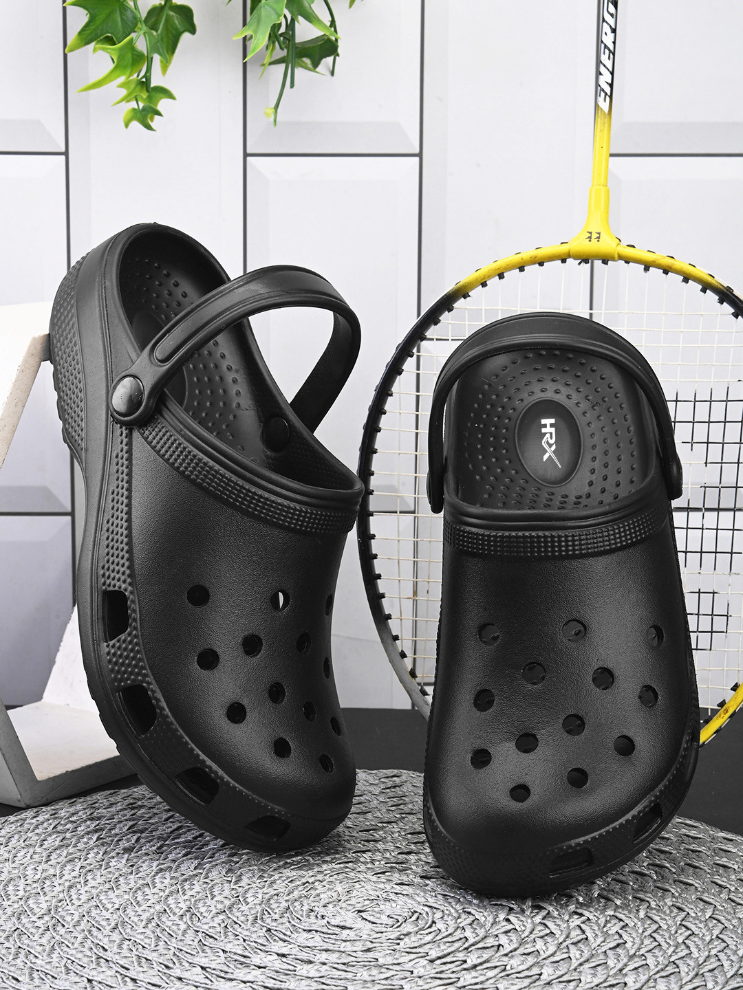 Buy HRX By Hrithik Roshan Men Self Design Clogs - Flip Flops for Men ...