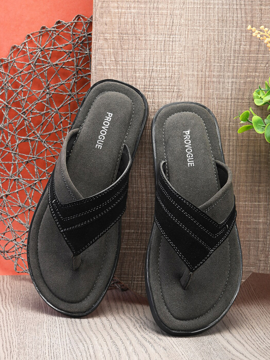 Buy Provogue Men Colourblocked Open Toe Thong Flip Flops - Flip Flops ...