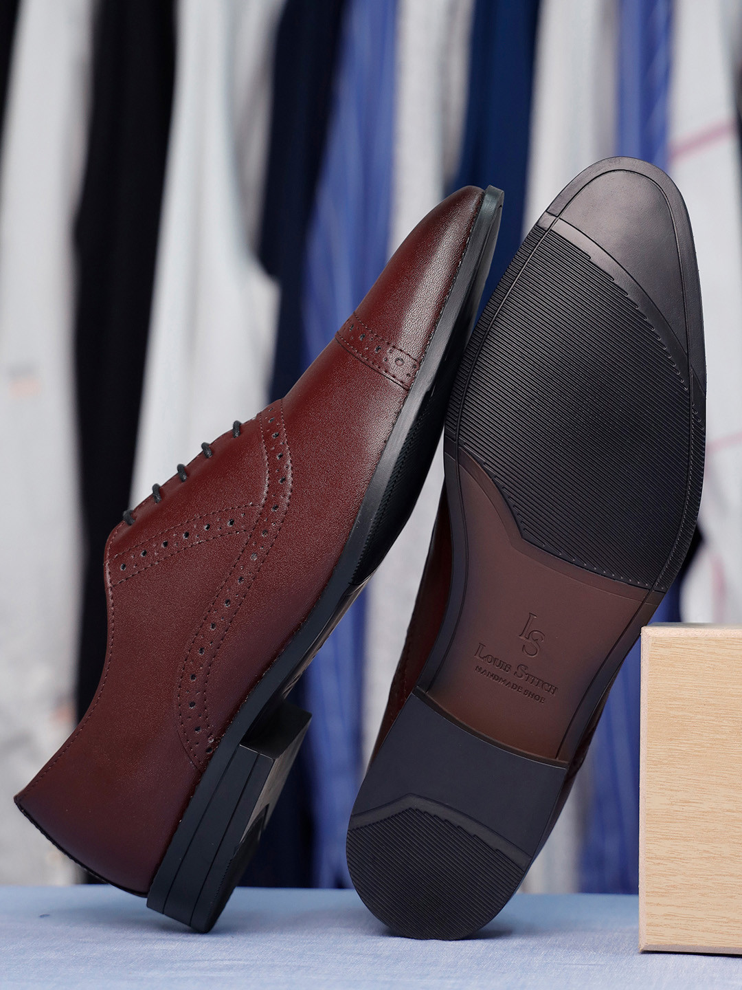 Buy LOUIS STITCH Men Textured Formal Lace Up Oxford Shoes - Formal ...