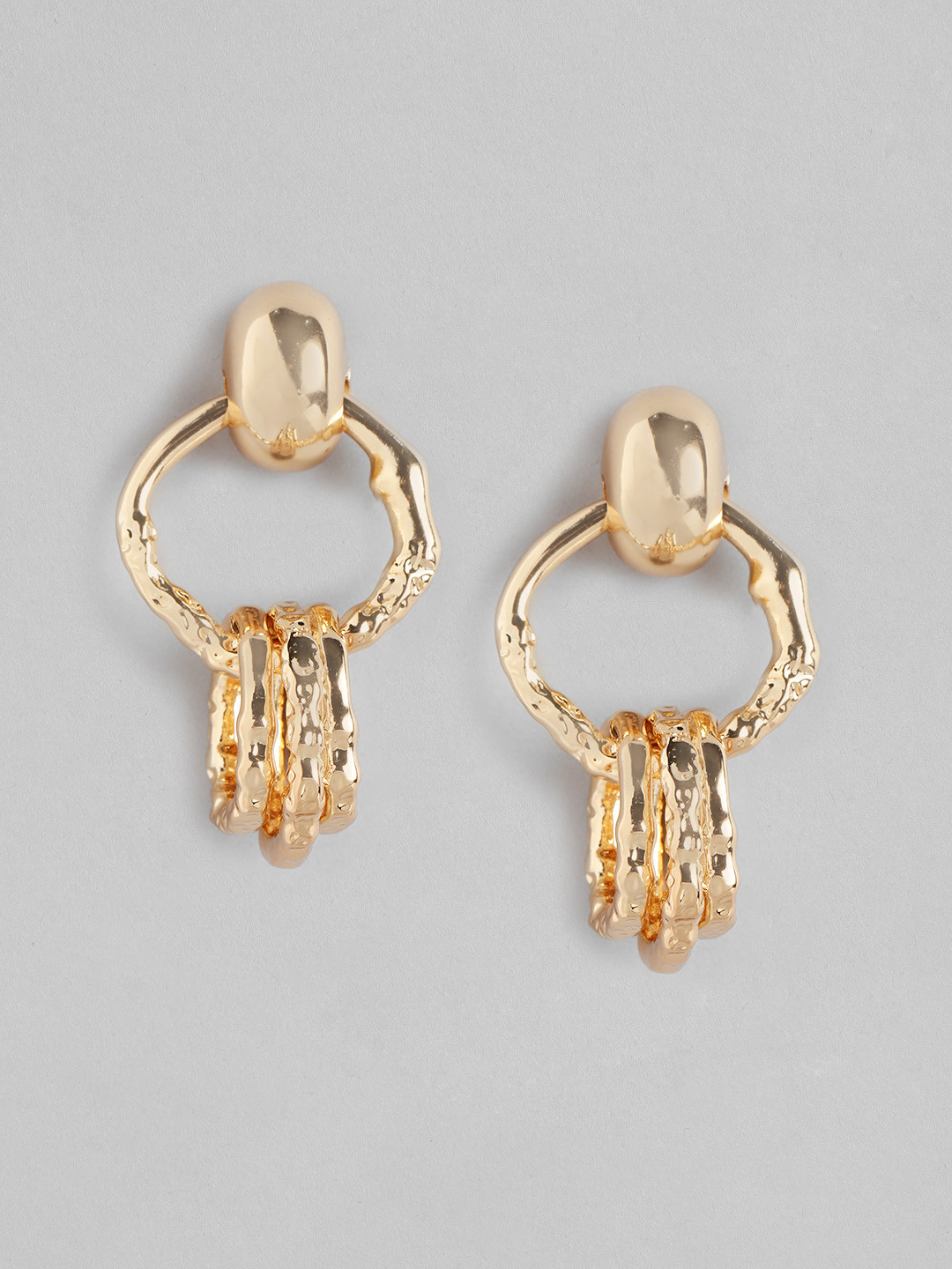 Buy Forever New Signature Eleanor Gold Plated Circular Drop Earrings ...