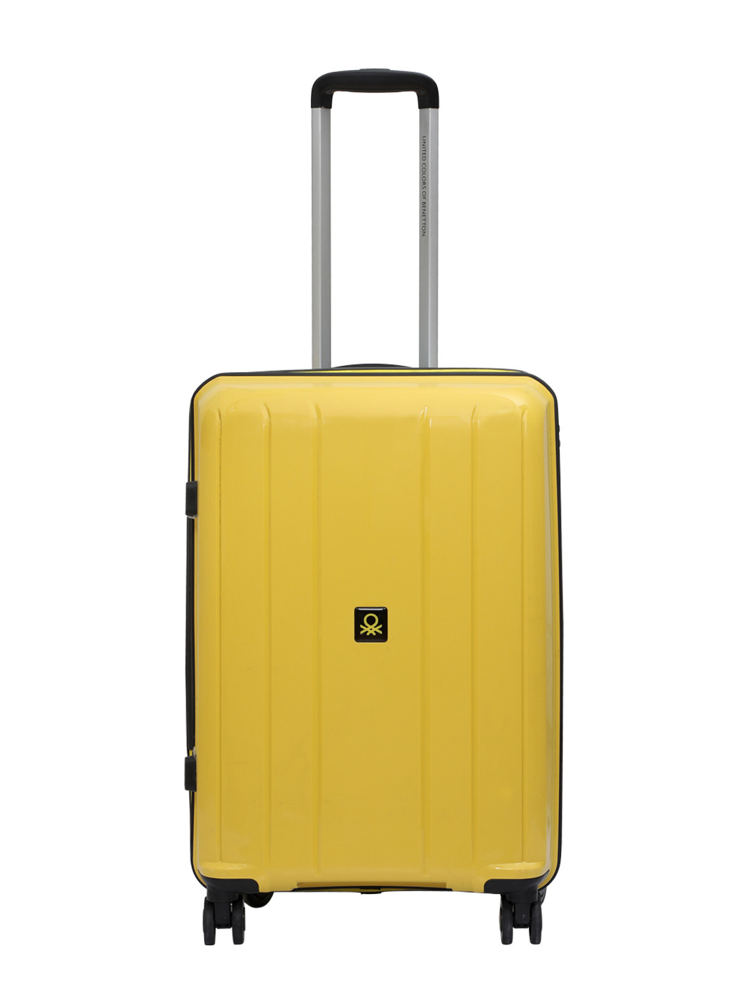 Buy United Colors Of Benetton Wayfarer Yellow Hard Sided Trolley ...