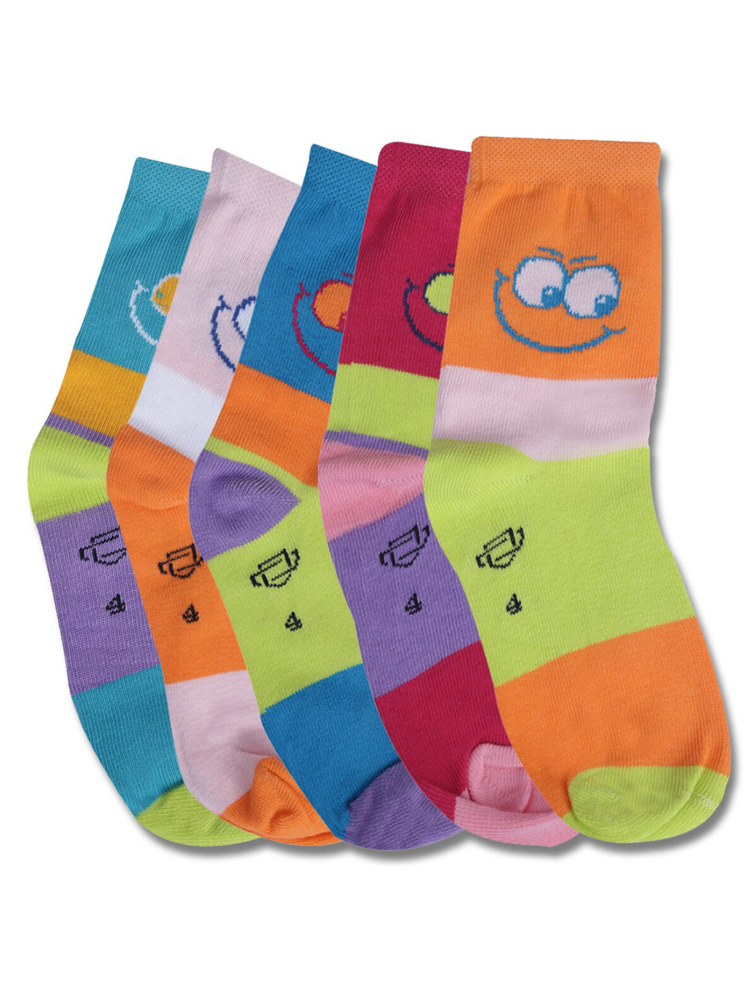 Buy Dollar Socks Kids Pack Of 5 Cotton Assorted Socks - Socks for ...