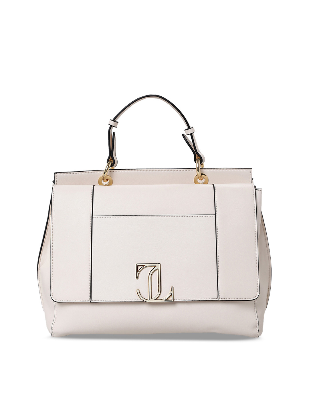 Buy Jennifer Lopez Off White Solid Handheld Bag - Handbags for Women ...