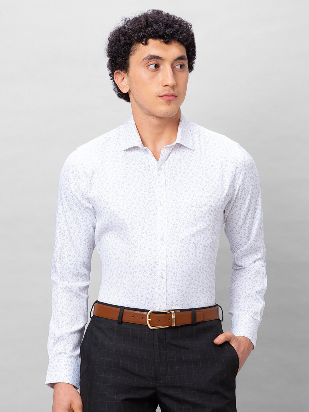 Buy Park Avenue Slim Fit Floral Printed Cotton Formal Shirt - Shirts ...