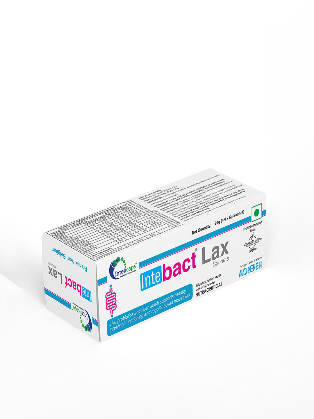 Buy Dr. Morepen Intebact Lax Probiotic Supplement For Gut Health 4 ...