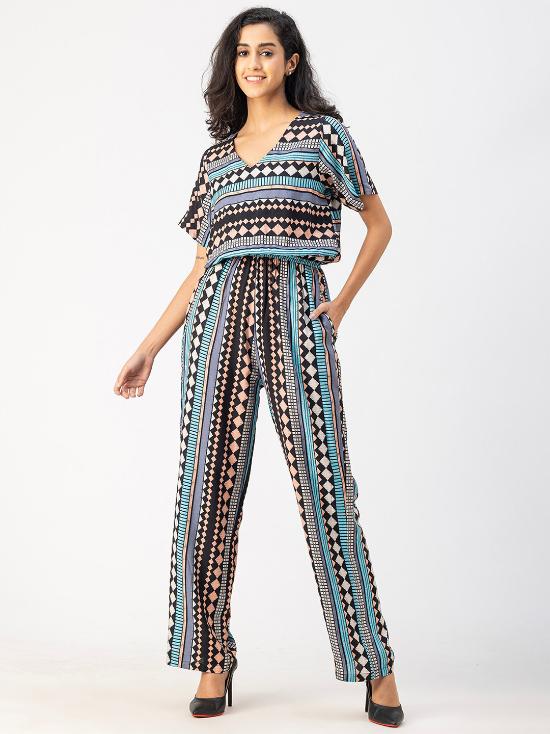 Buy Moomaya Ethnic Motifs Printed Basic Jumpsuit - Jumpsuit for Women ...