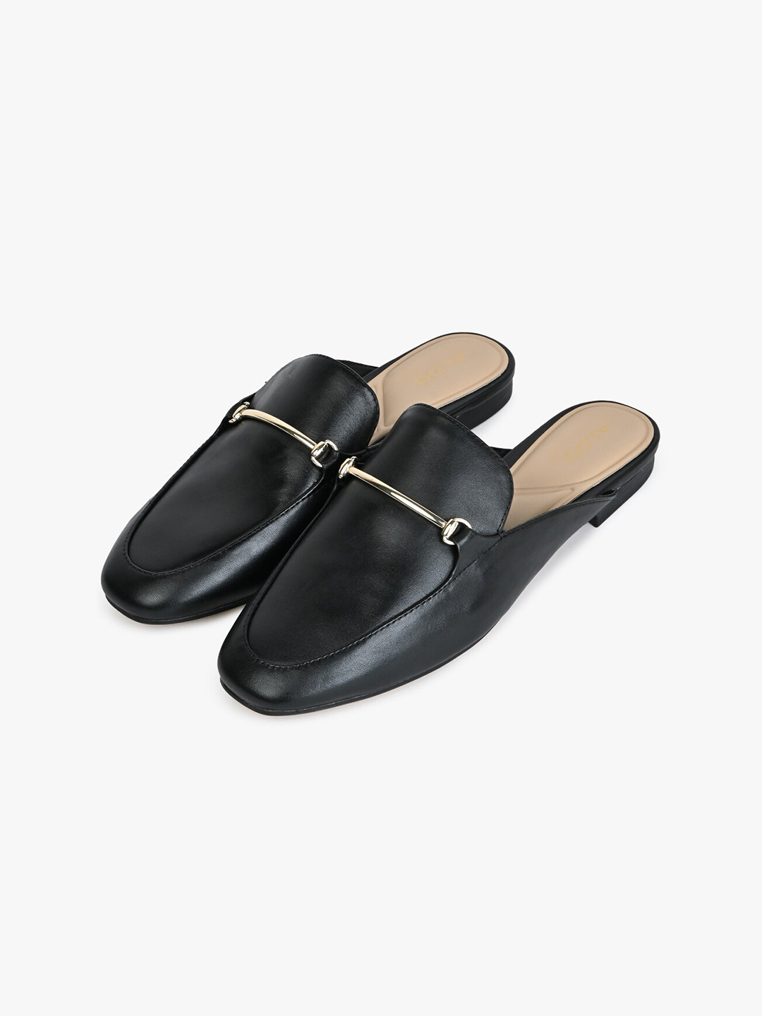 Buy ALDO Buckle Detailed Leather Mules - Flats for Women 27018852 | Myntra