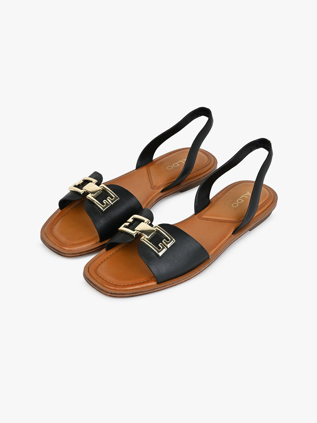 Buy ALDO Buckle Detailed Open Toe Flats - Flats for Women 27018862 | Myntra