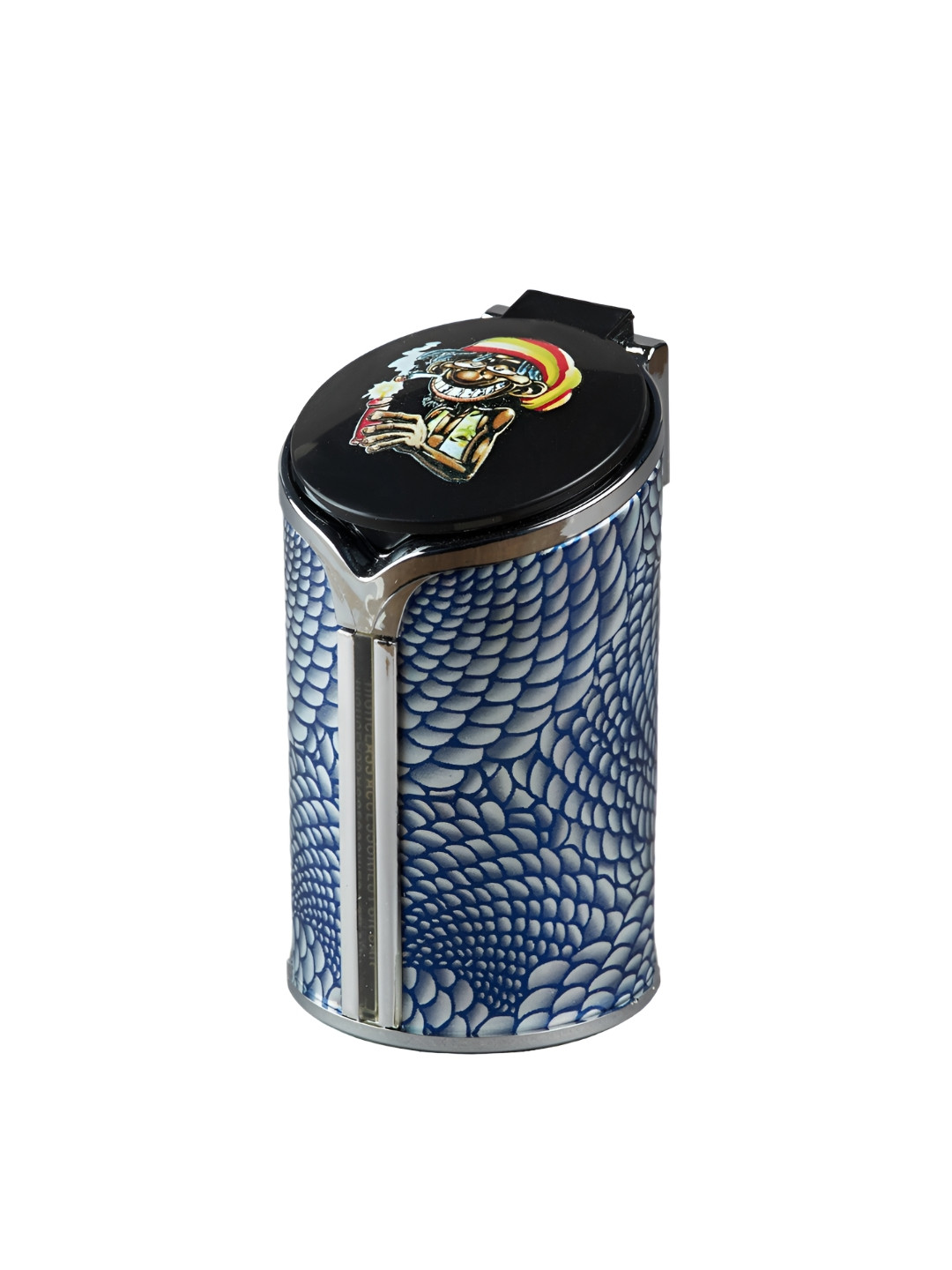 Buy Kookee Grey & Blue Printed Ashtray Bucket With Lid Bar Accessories ...