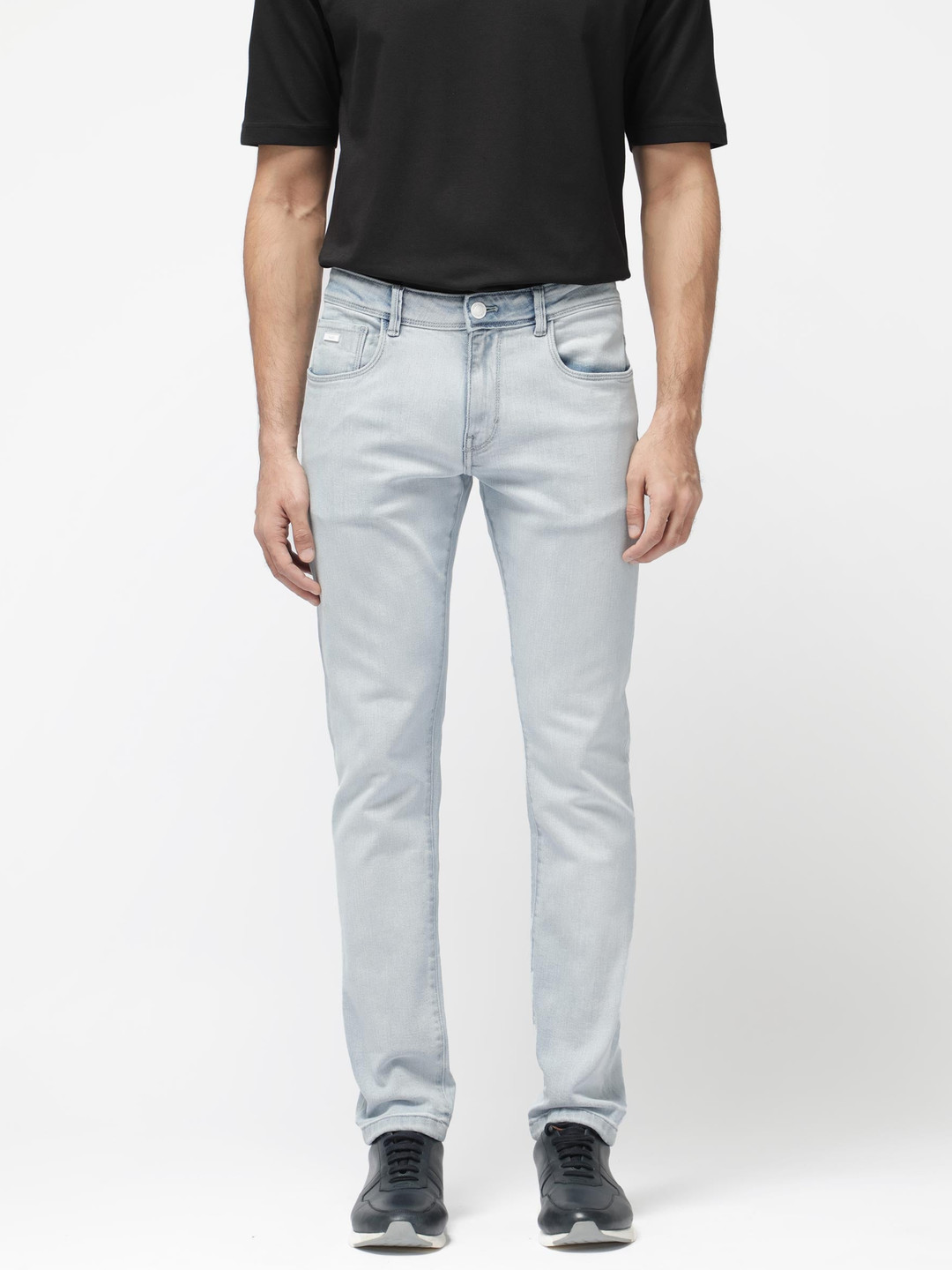 Buy RARE RABBIT Men Rafail Mid Rise Slim Fit Cotton Stretchable Jeans ...