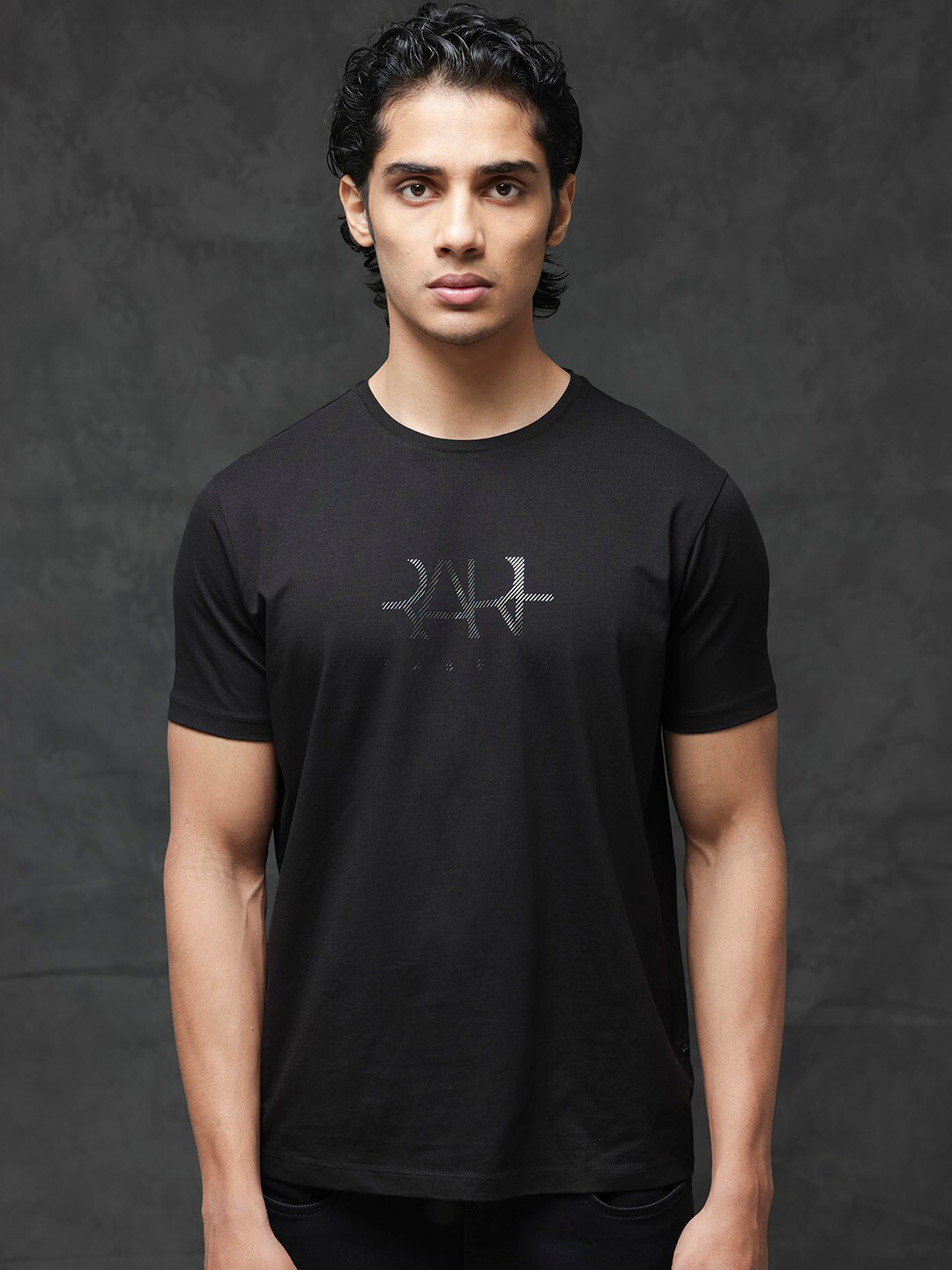 Buy RARE RABBIT Men Rings 4 Slim Fit Solid Polo Collar T Shirt ...