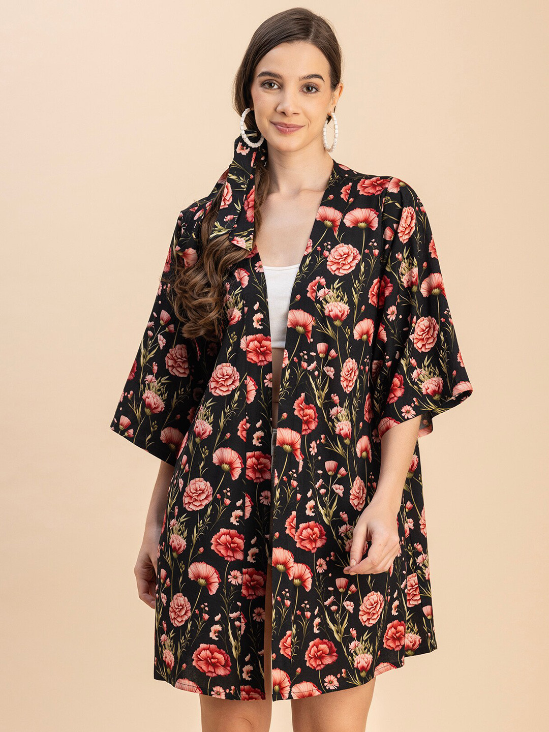 Buy Moomaya Floral Printed Shrug - Shrug for Women 27037270 | Myntra