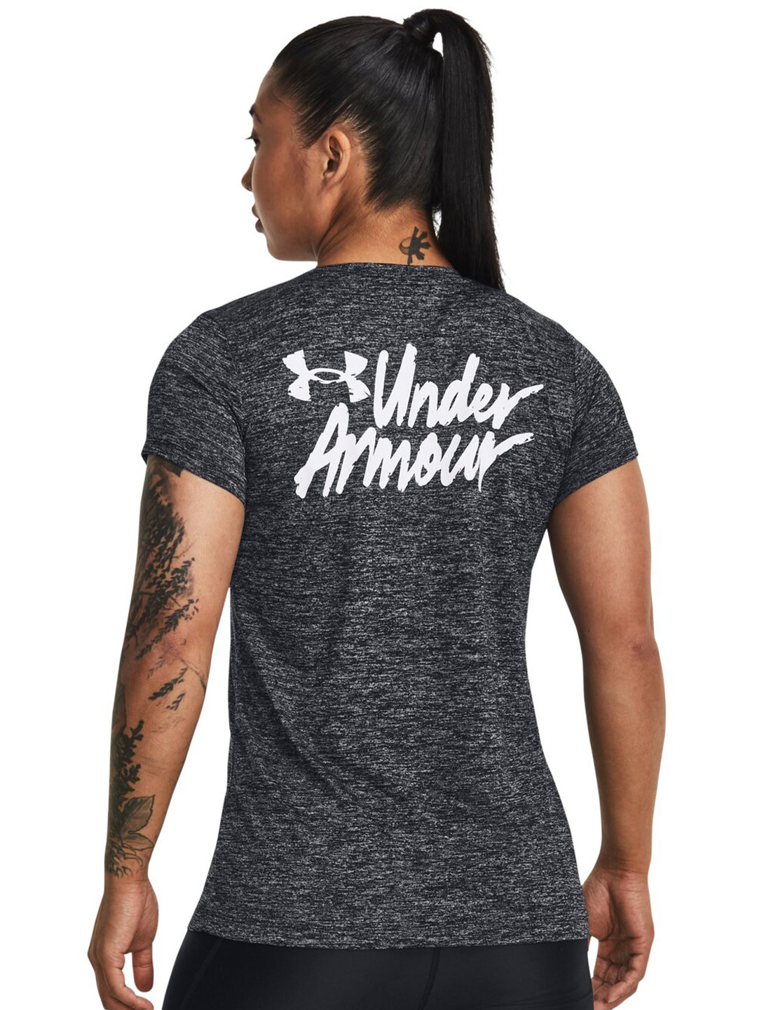 Buy UNDER ARMOUR Typography Printed Round Neck Relaxed Fit Longline ...