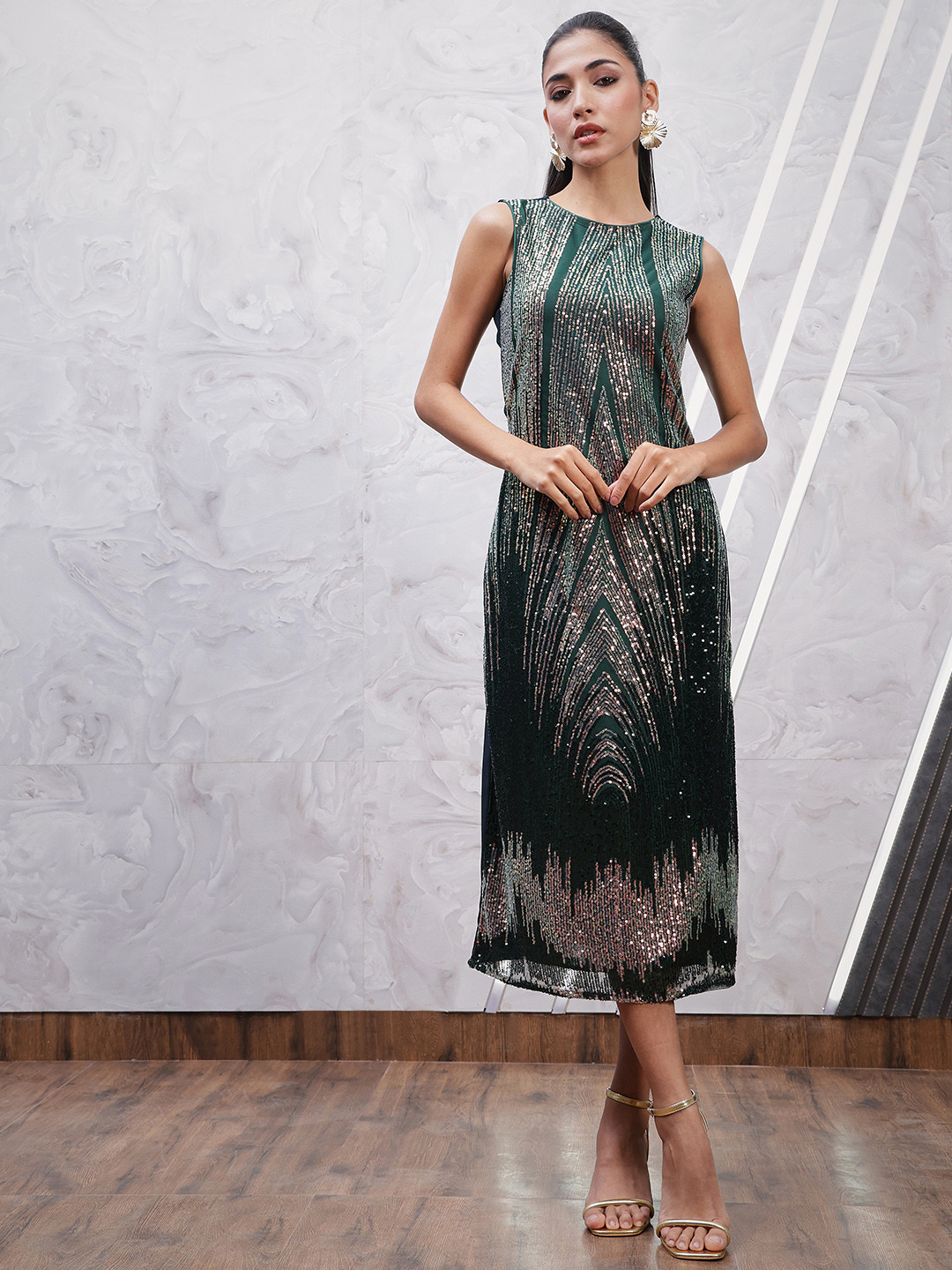 Buy Athena Embellished Sheath Dress - Dresses for Women 27037786 | Myntra