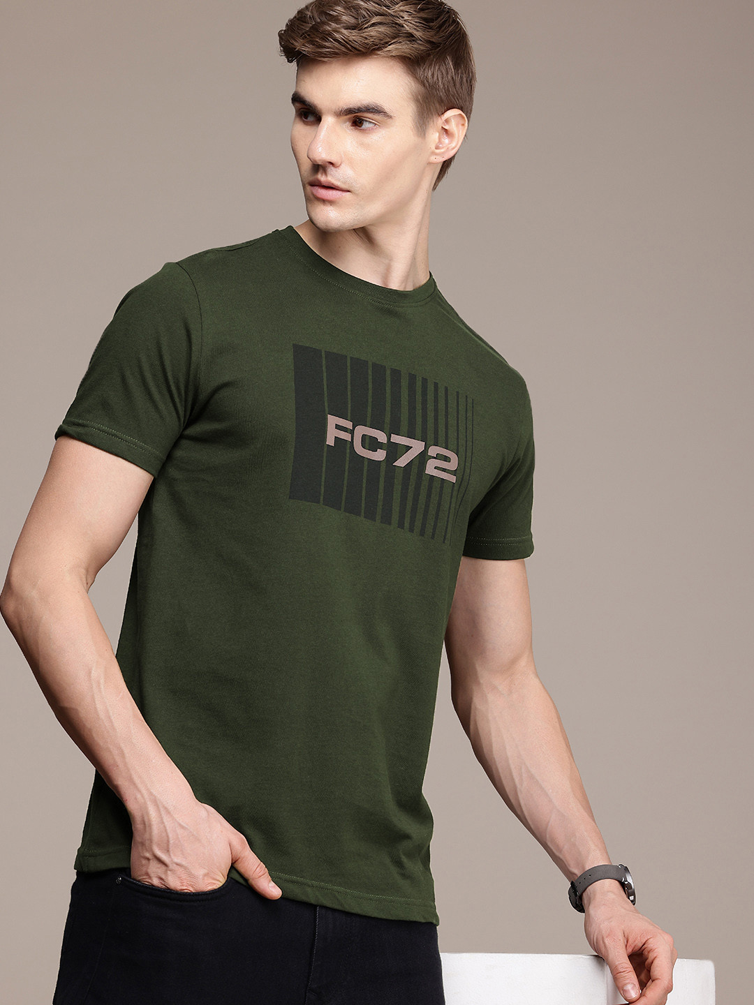 Buy French Connection Brand Logo Printed Pure Cotton T Shirt - Tshirts ...